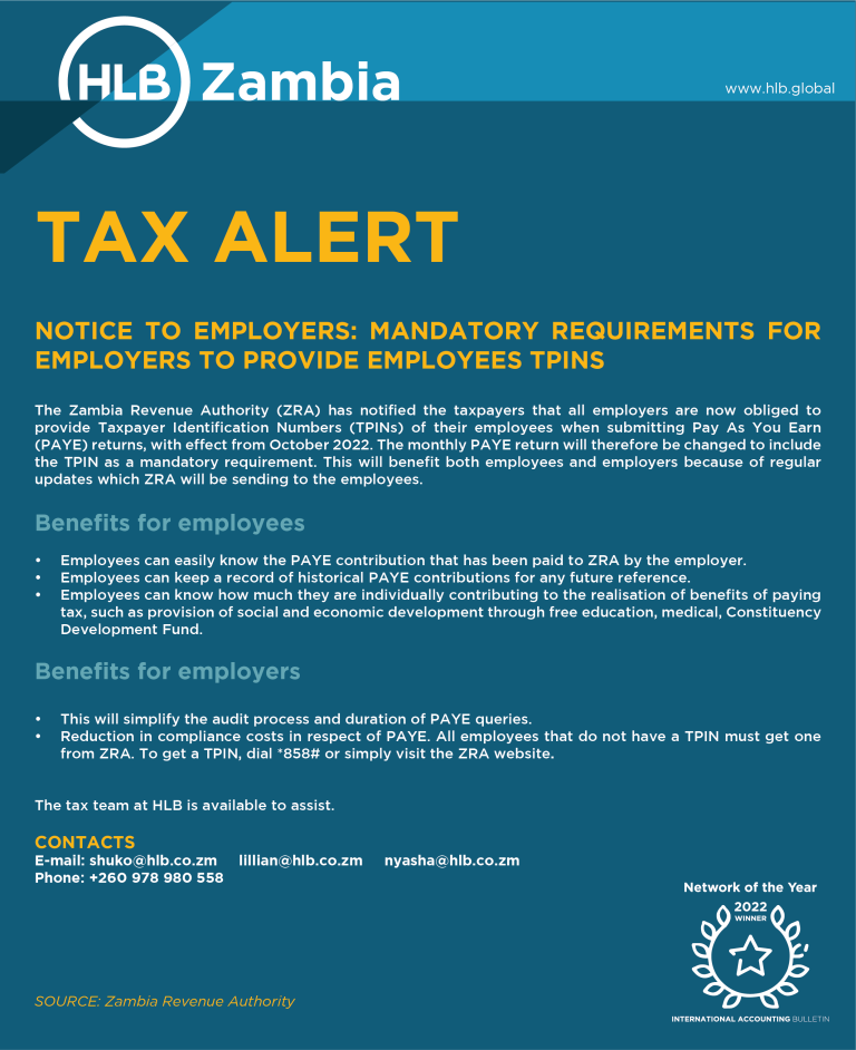 Tax Alert | HLB Zambia
